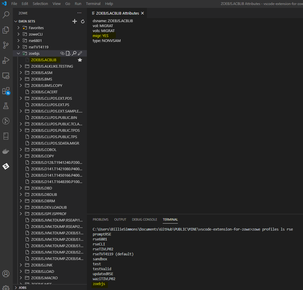 Only migrated datasets shown when using RSE profile · Issue #74 · IBM ...
