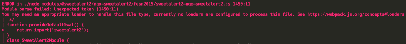 Error with Angular 8 and ngx-sweetalert2@7.30 · Issue #160 · sweetalert2/ngx-sweetalert2 · GitHub