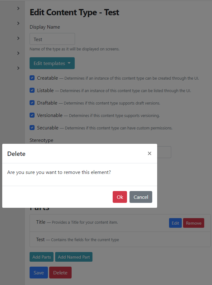 Not possible to delete content type · Issue #3611 · OrchardCMS/OrchardCore · GitHub