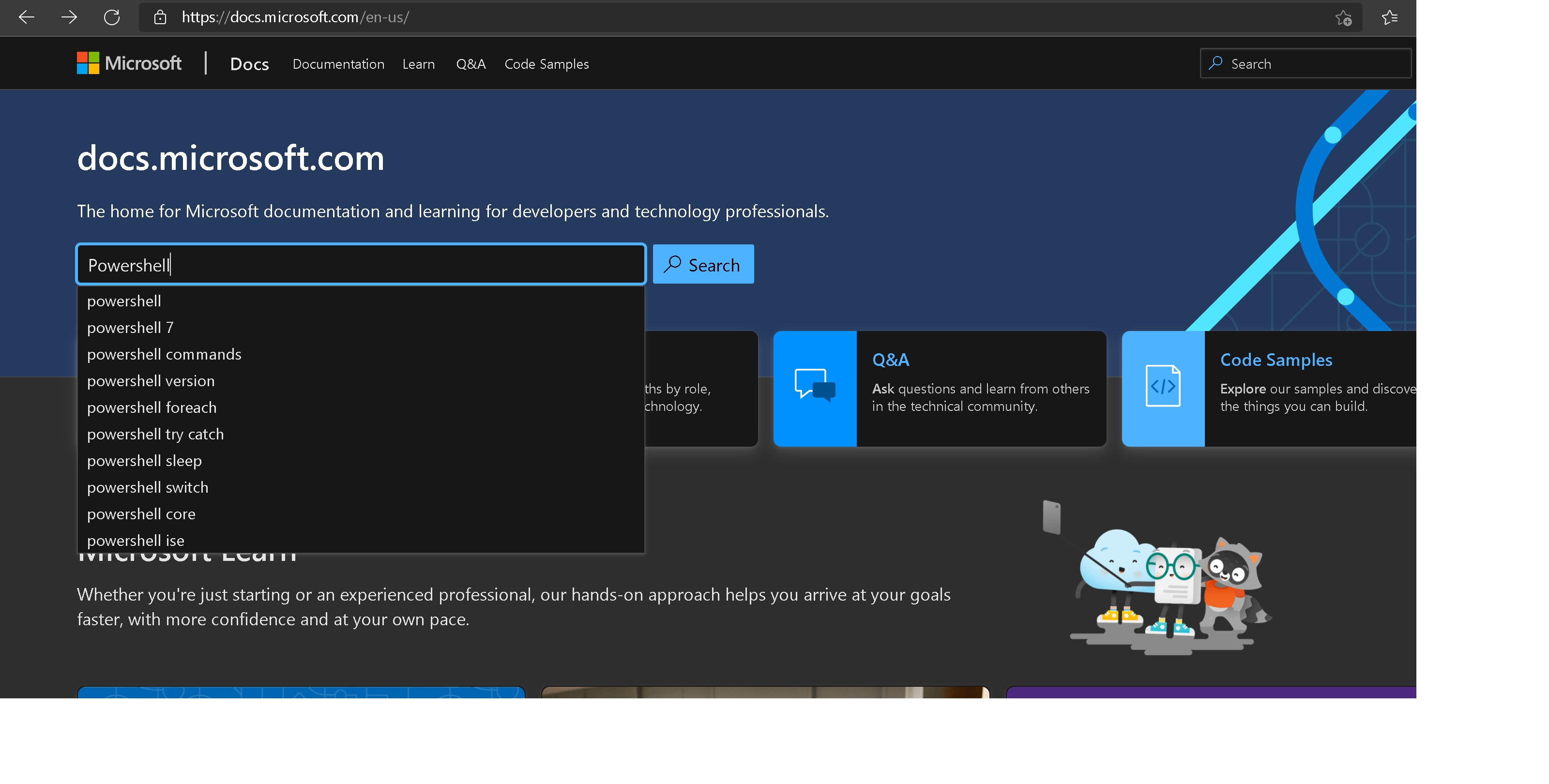 Search Bar not working · Issue #3453 · MicrosoftDocs/feedback · GitHub