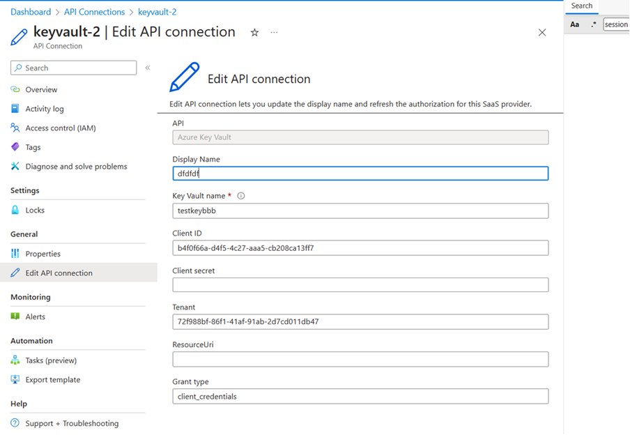API Connection Edit page does not show service principal properties · Issue #3221 · Azure ...