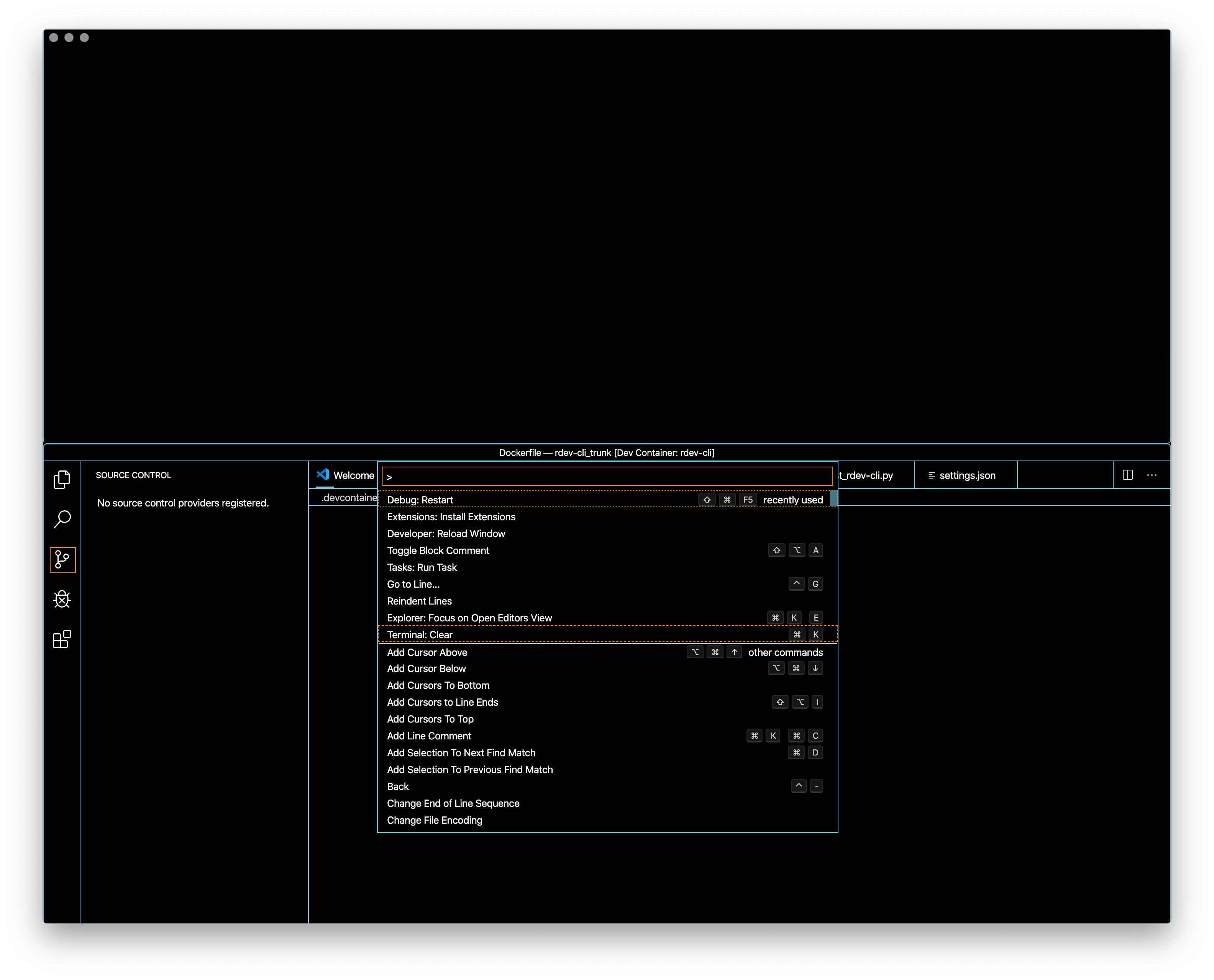 Blank VS Code window when rebuilding container after changes to ...