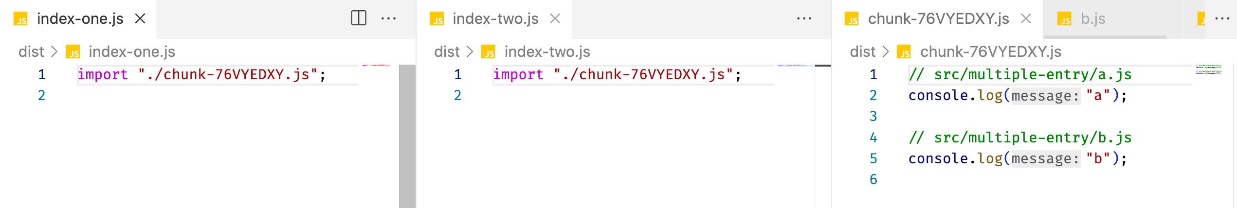 Esbuild doesn't respect the order of import statement in multiple entries · Issue #2340 · evanw ...