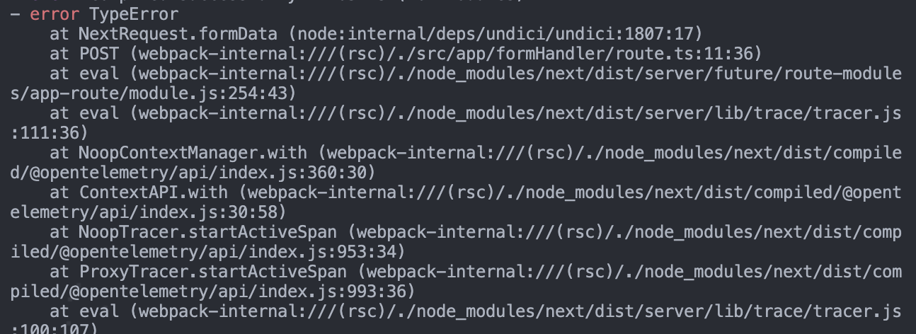 Accessing Formdata In Route Handler Crashes App With Typeerror From Undici Library · Issue