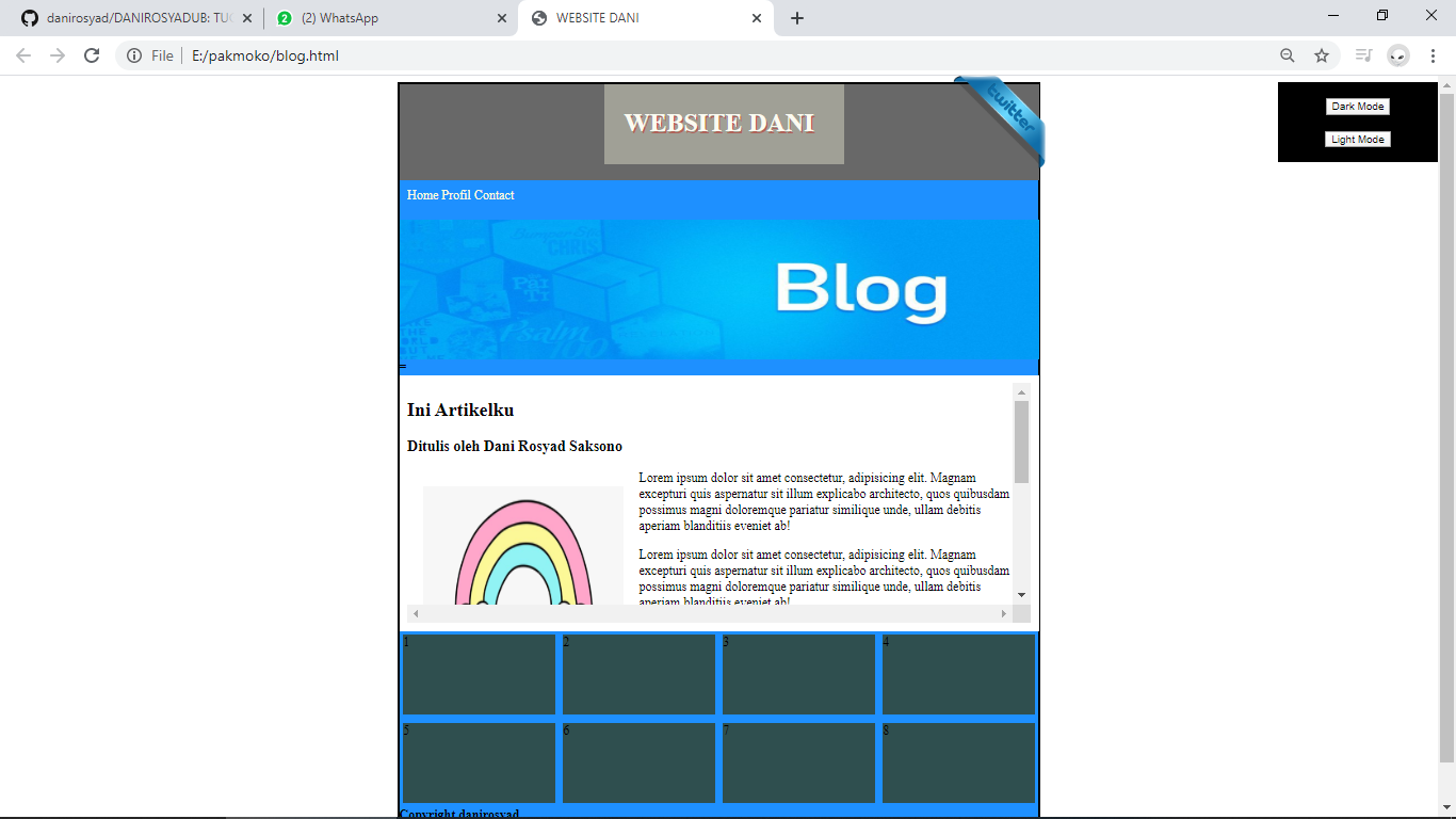 GitHub - danirosyad/DANIROSYADUB: TUGAS DAN UTS PEMROGRAMAN GUI FOR WEB
