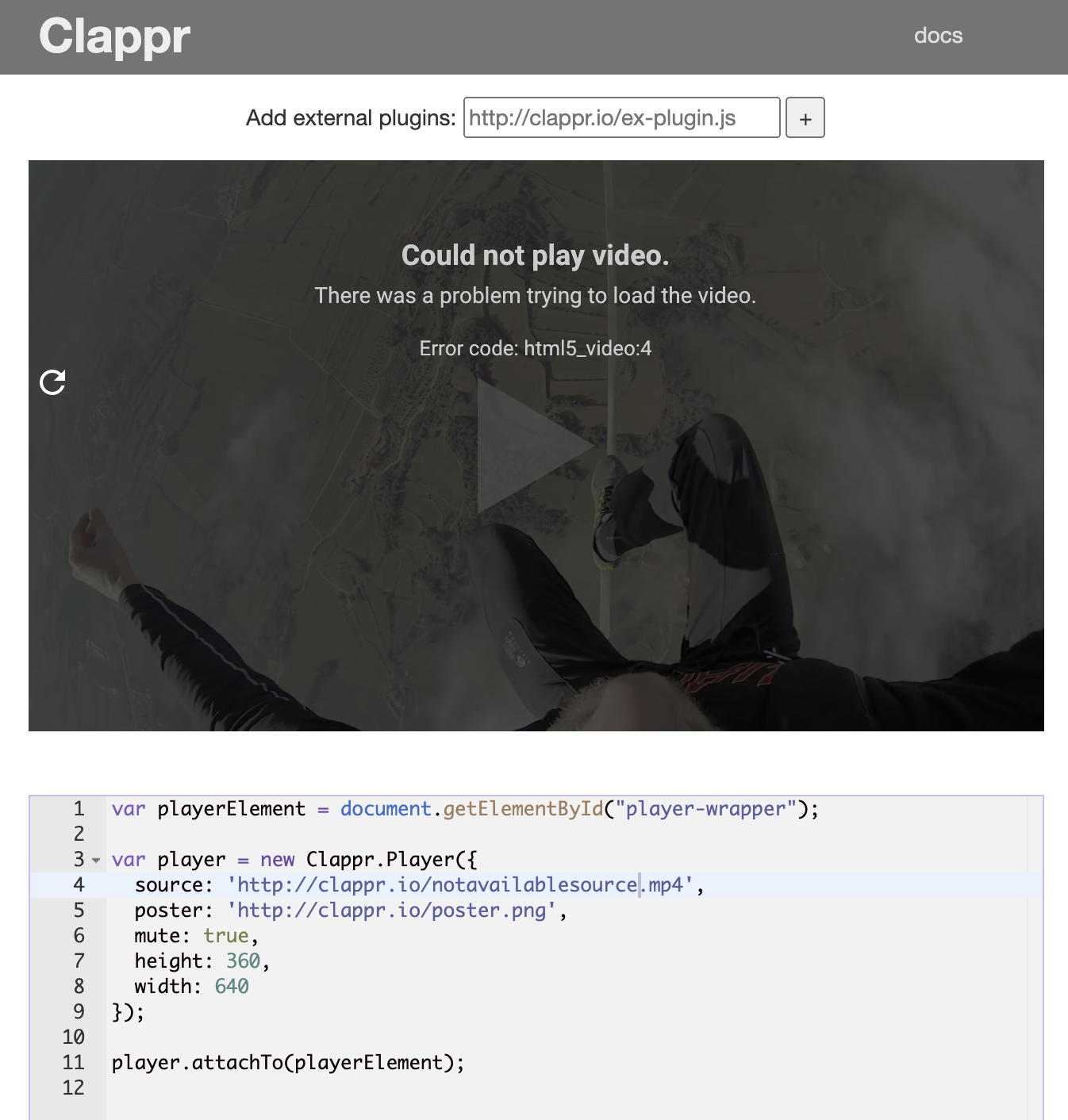 Error messages are broken · Issue #1999 · clappr/clappr · GitHub