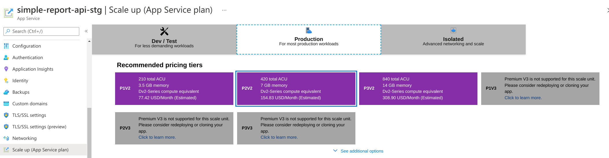 Upgrade staging app service to P2v3 · Issue #3370 · CDCgov/prime-simplereport · GitHub