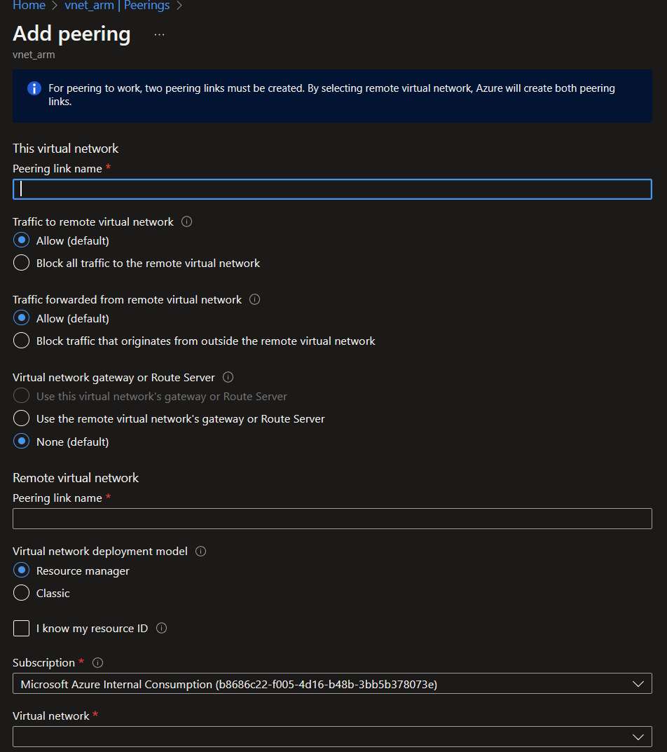 Peer virtual networks doc contains an old UI config · Issue #103599 · MicrosoftDocs/azure-docs ...
