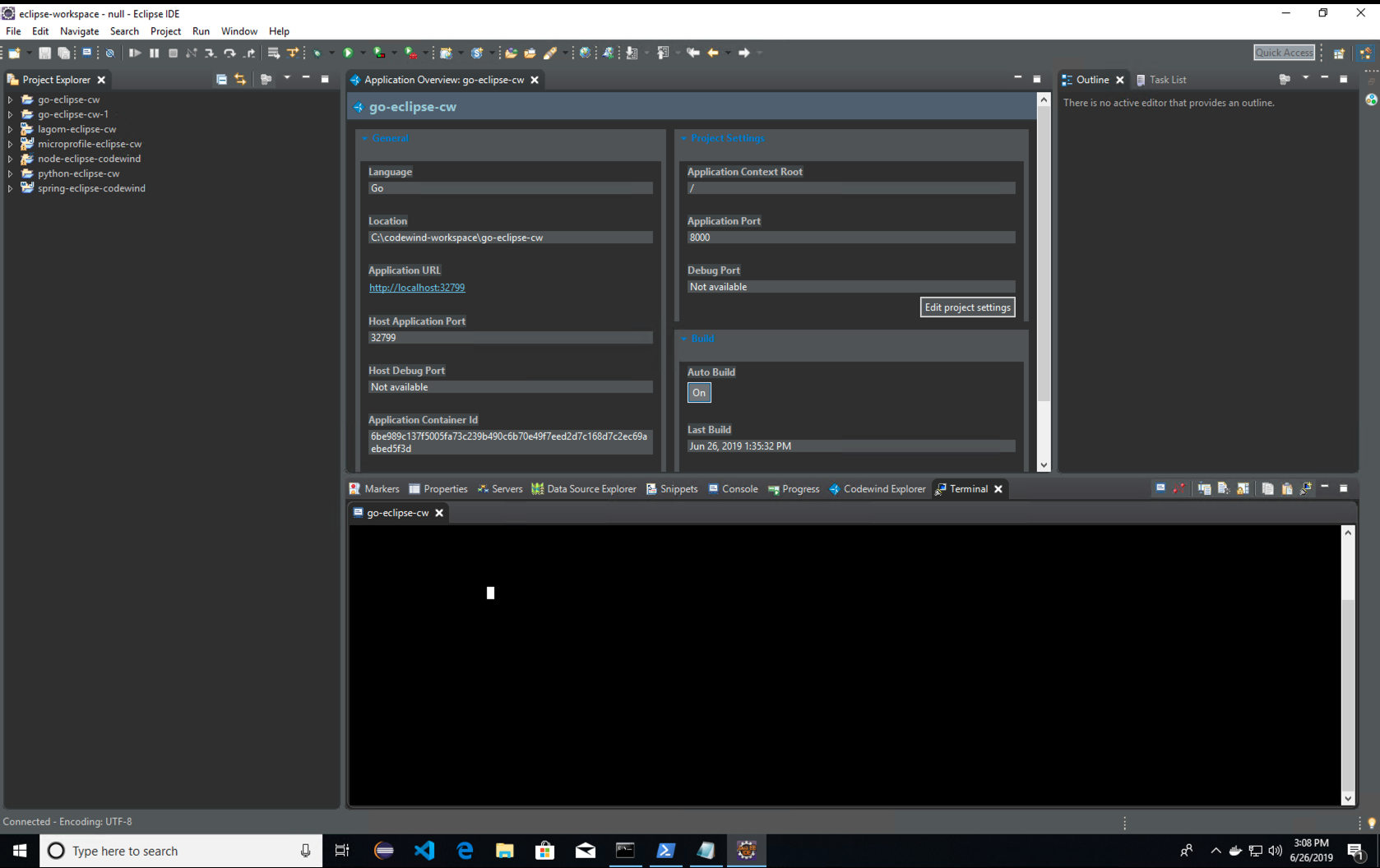 Eclipse 549118 Windows 10 Container Shell Is Not Working In The Codewind Plugin For Eclips
