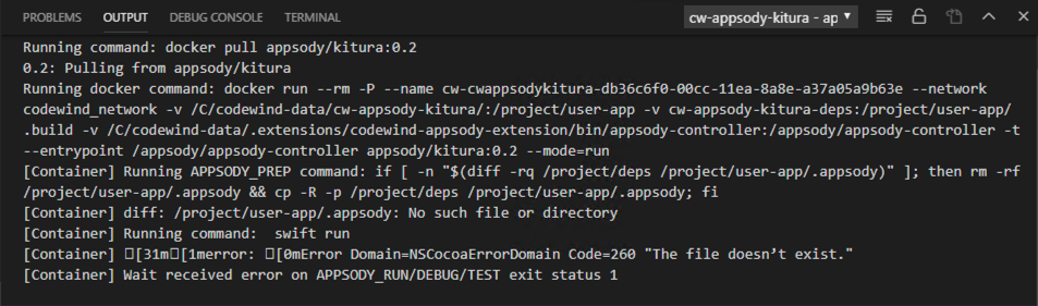 SVT: [Windows] Appsody projects are in "Disable" state the first time they are created or get ...