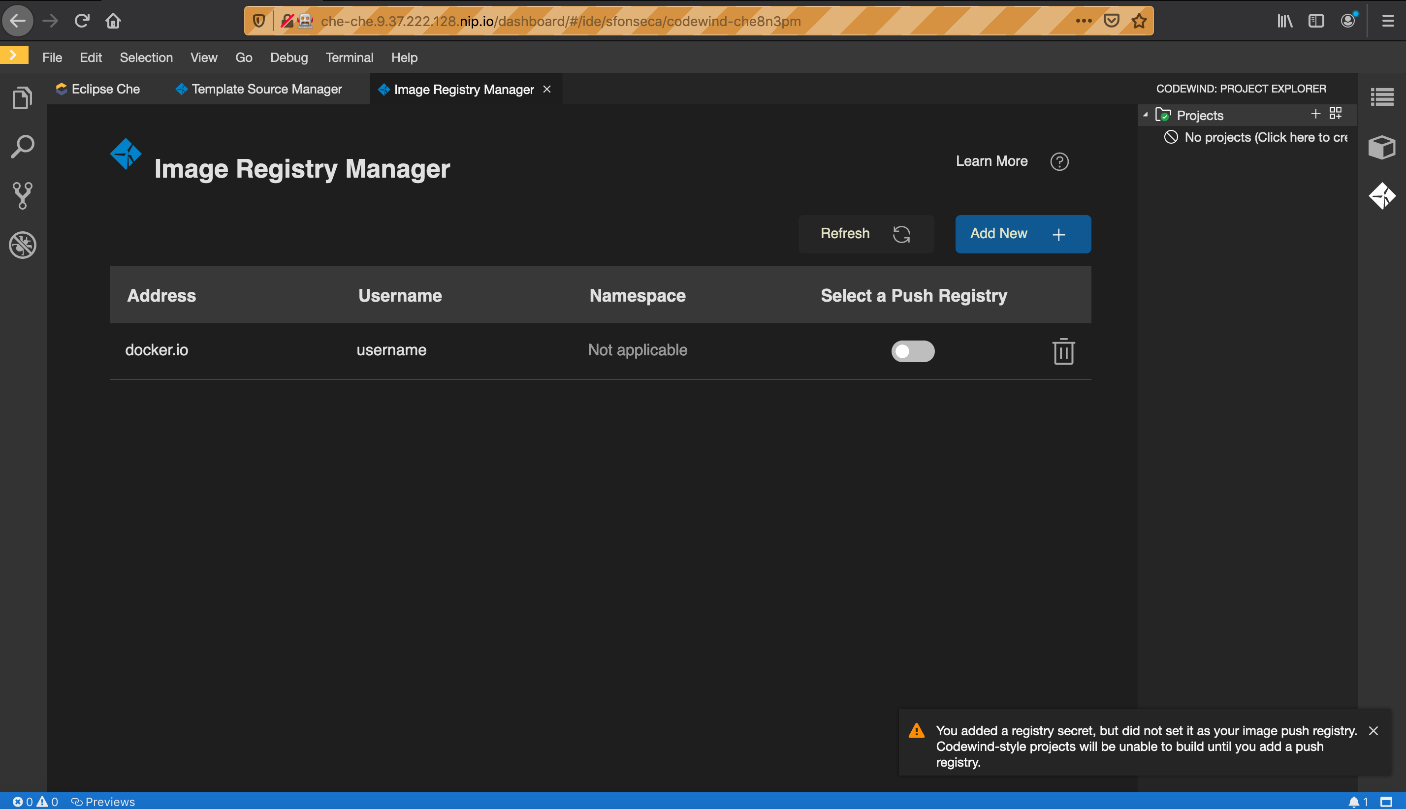 Svt If The Creation Of An Image Registry Is Canceled In The Namespace Step It Will Create The