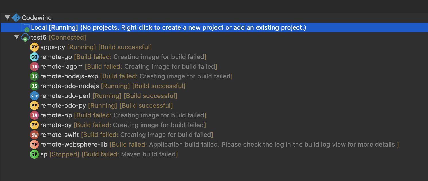 Svt Default Projects Are Failing On Remote 081 · Issue 2094 · Eclipse Archivedcodewind