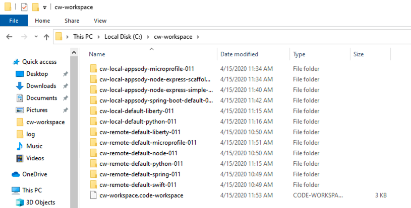 SVT: Failed to delete a Default WebSphere Liberty MicroProfile project after executing a load ...