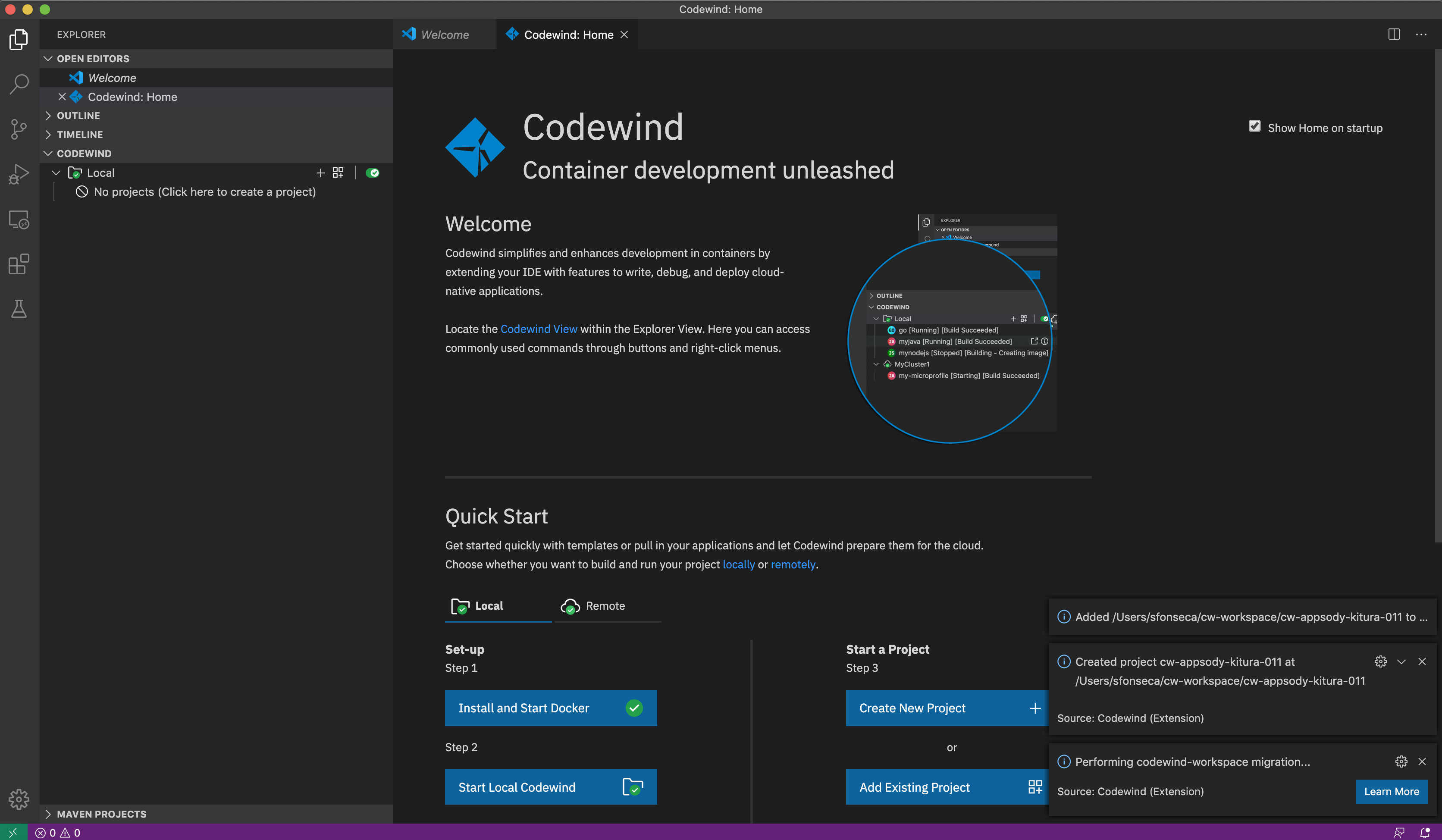 Svt Mac Cannot Create Or Import Appsody Kitura Projects · Issue 2699 · Eclipse Archived
