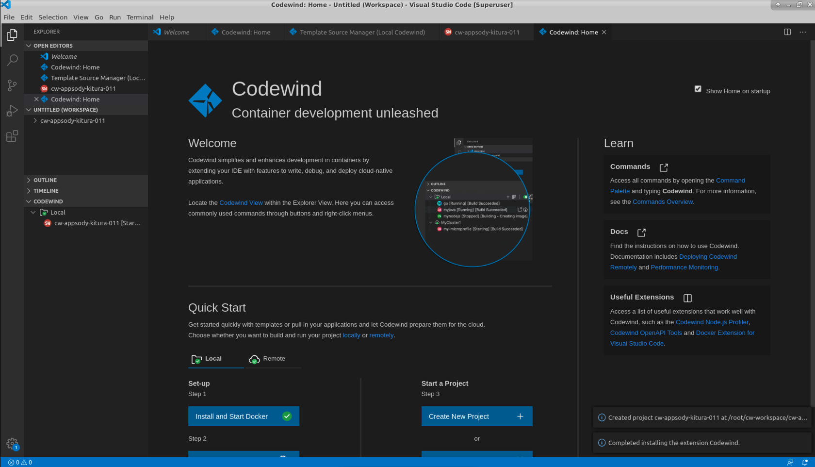 SVT : Mac : Cannot create or import Appsody Kitura projects · Issue #2699 · eclipse-archived ...