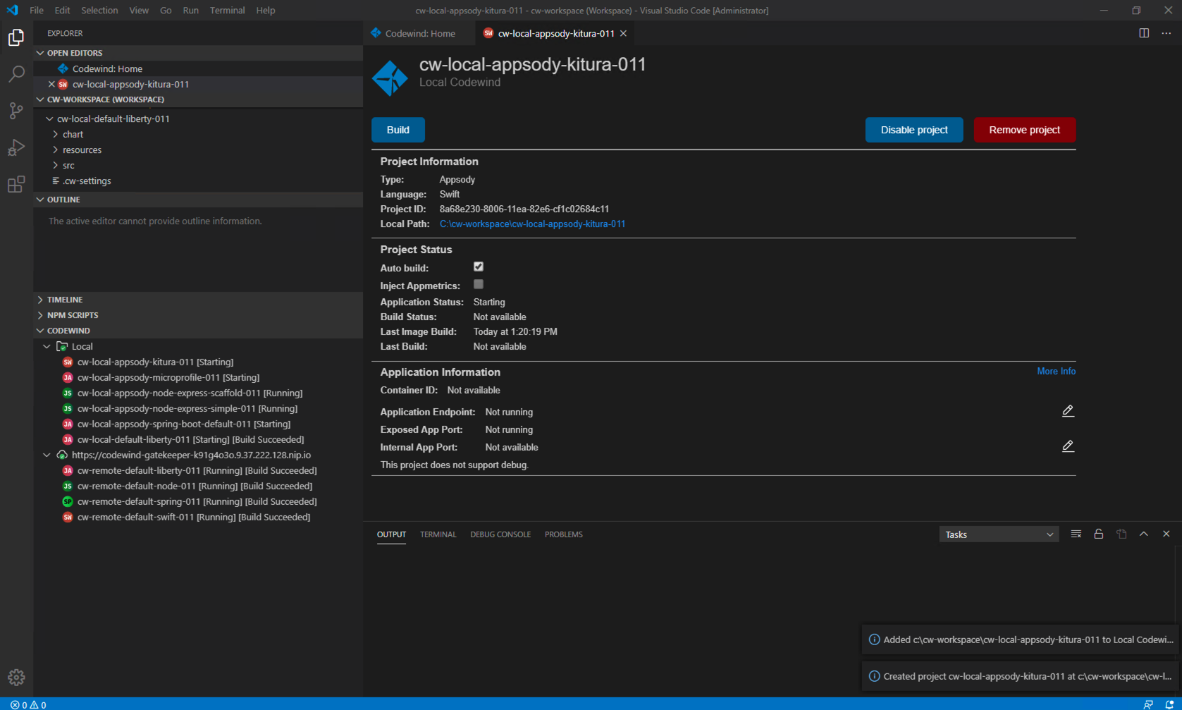 Svt Mac Cannot Create Or Import Appsody Kitura Projects · Issue 2699 · Eclipse Archived