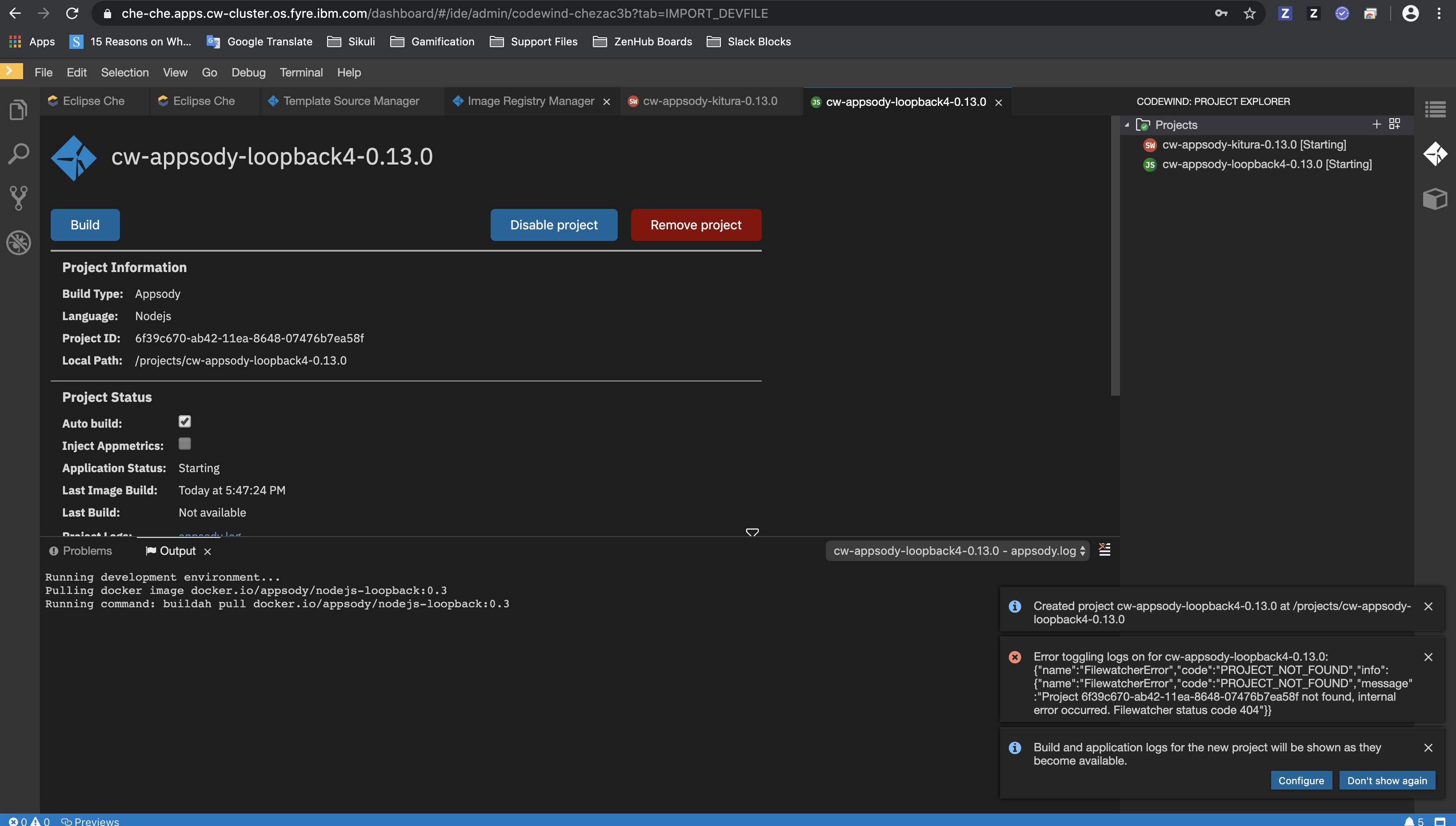 SVT: Error toggling logs: Response code 500 (Internal Server Error) · Issue #3062 · eclipse ...