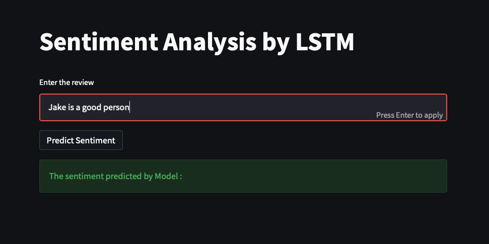 GitHub - tejaskhare99/Deploying-LSTM-based-Sentiment-Analysis-using-Streamlit--Apple-M1-