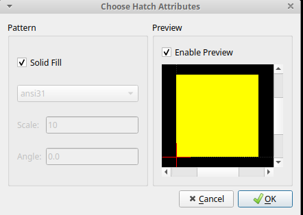 Clicking "hatch" with selected rectangle causes segmentation fault ...