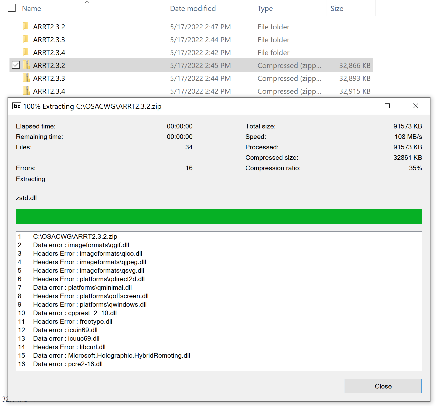 .dll extraction error [ARRT Problem] · Issue #128 · Azure/azure-remote-rendering-asset-tool · GitHub