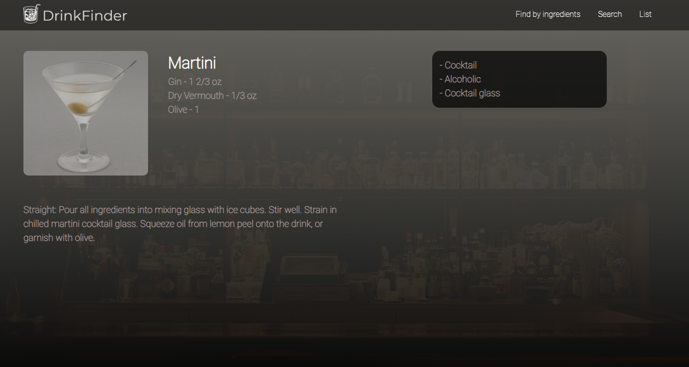 GitHub - lyzik/DrinkFinder