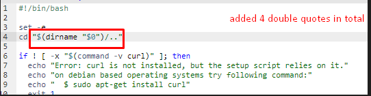 ./scripts/setup: line 214: syntax error: unexpected end of file · Issue ...