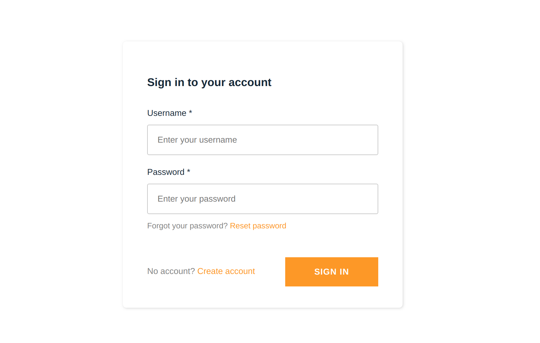 should not show the "No account? Create account" link, if configured ...
