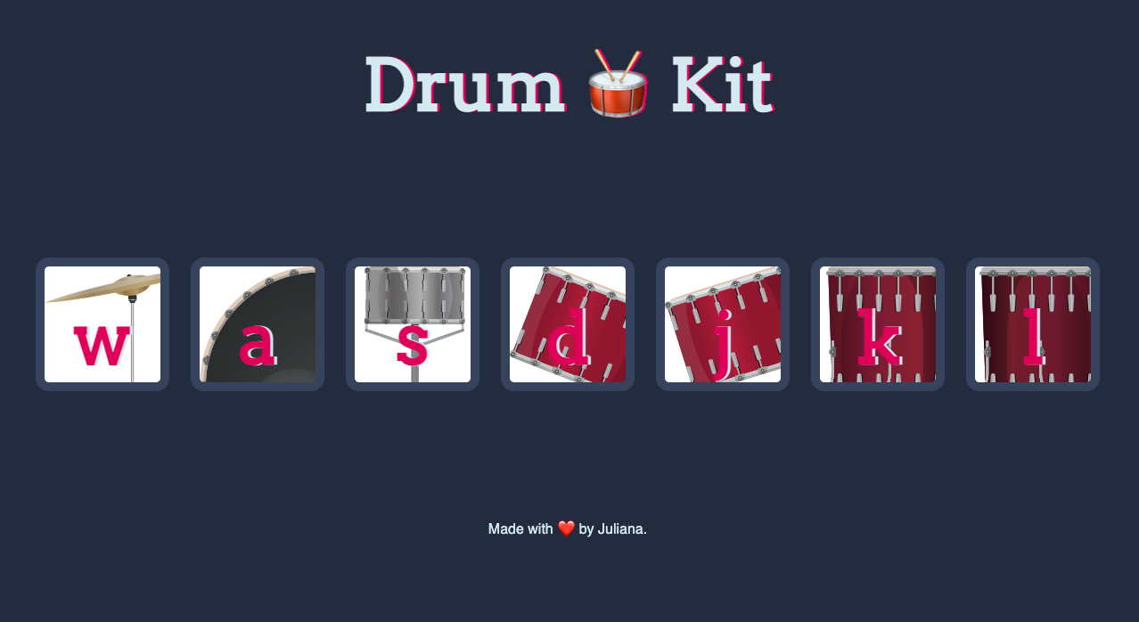 GitHub - julianacostaS/Drum-Kit: It is a simple application where the user can play drum kit by ...