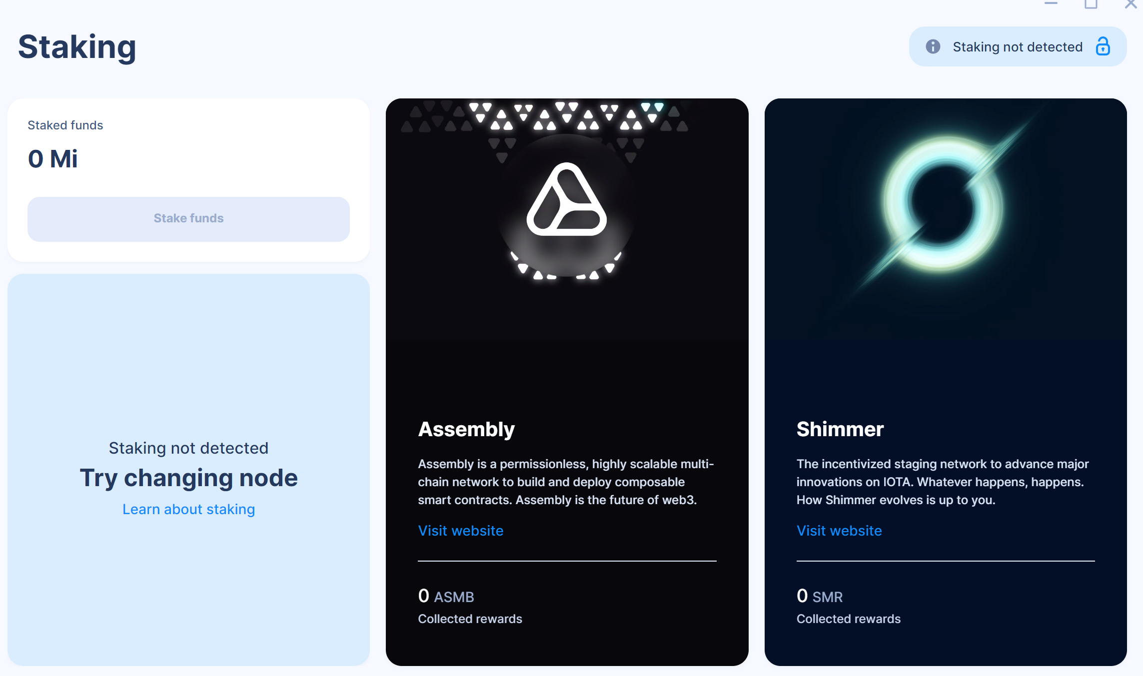Version 1.3.0: Staking not detected · Issue #1827 · iotaledger/firefly · GitHub