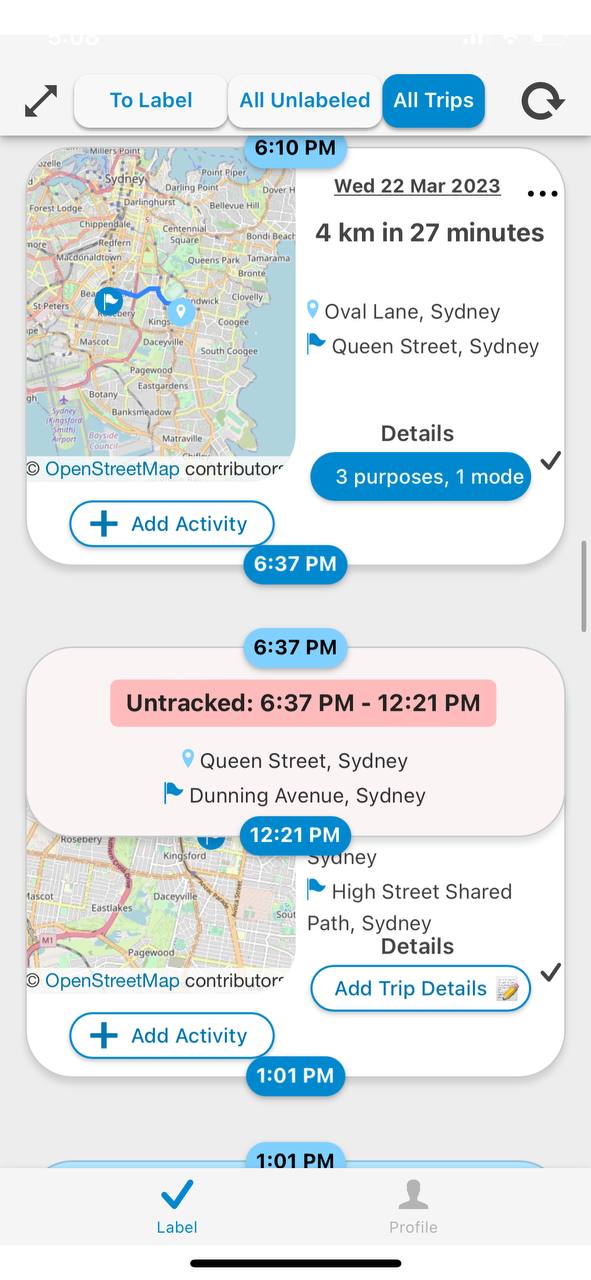 UI problem, untracked place is overlapping the trip · Issue #890 · e-mission/e-mission-docs · GitHub