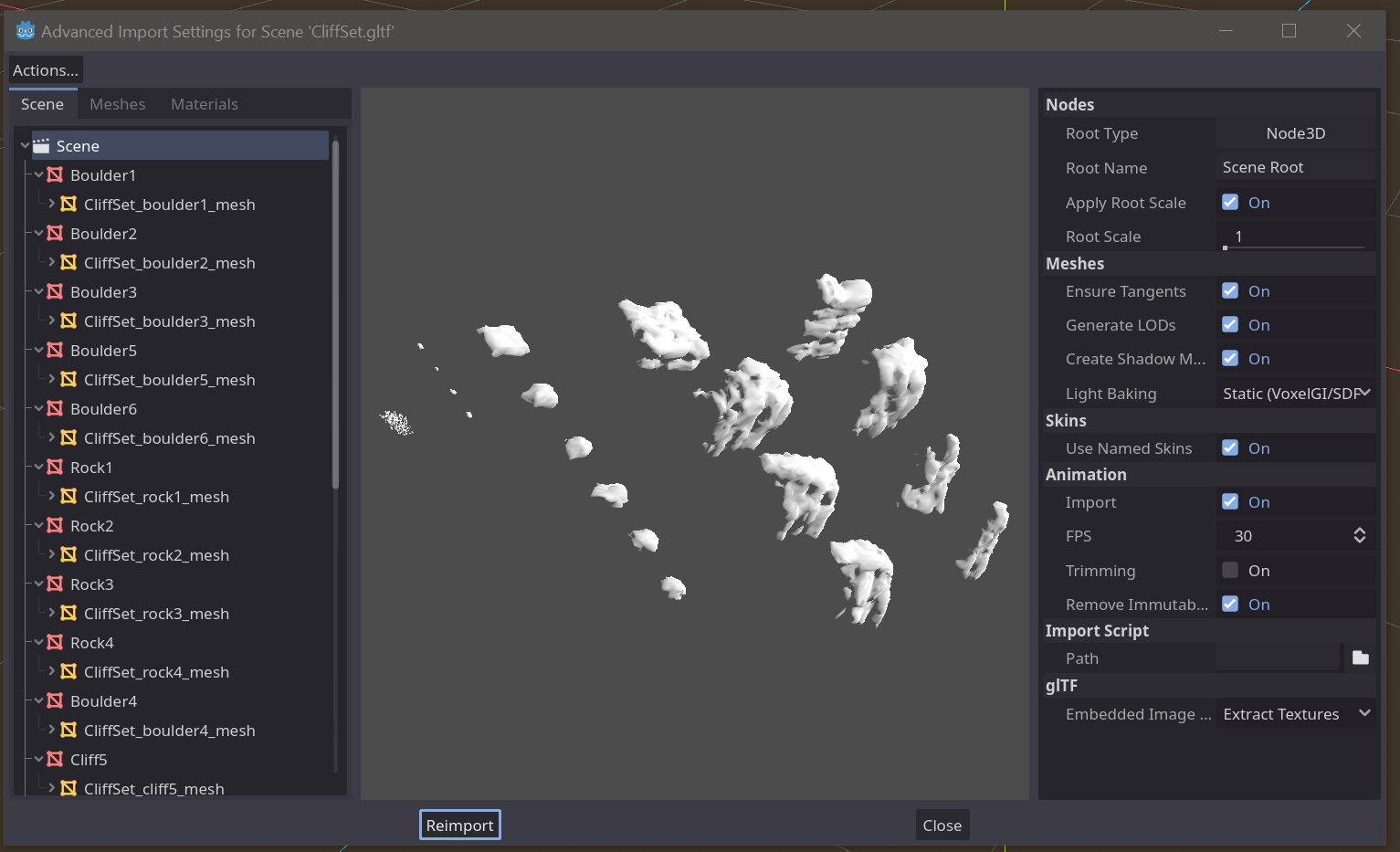 Improve discoverability of opening imported 3D scenes (or creating inherited scenes from them ...