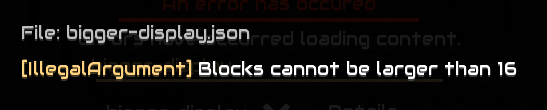 Inconsistant block sizes reported as an issue with loading a mod, leading to a crash. · Issue ...