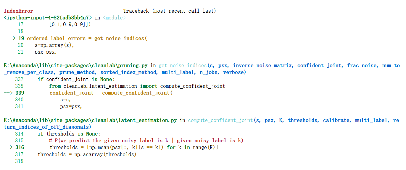 Multi-label Classification, getting Y class error. · Issue #55 · cleanlab/cleanlab · GitHub