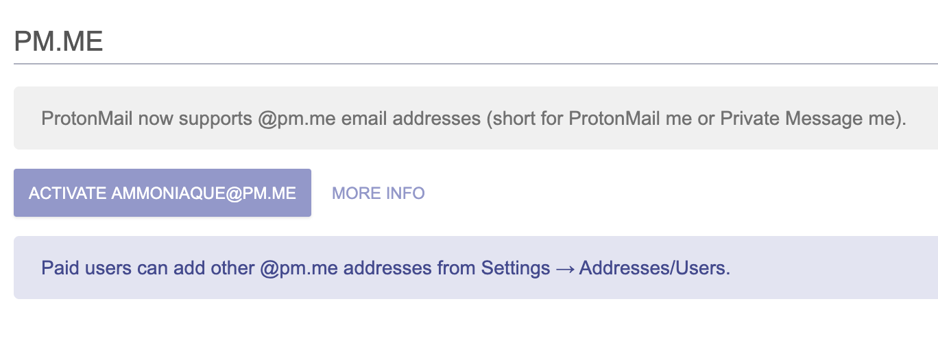 Activation of pm.me is missing · Issue #229 · ProtonMail/proton-mail-settings · GitHub