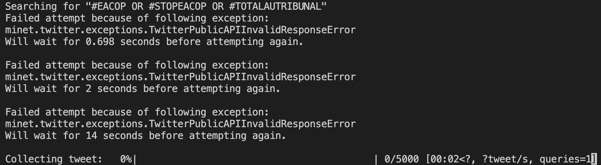 Twitter scraper recent problems · Issue #525 · medialab/minet · GitHub