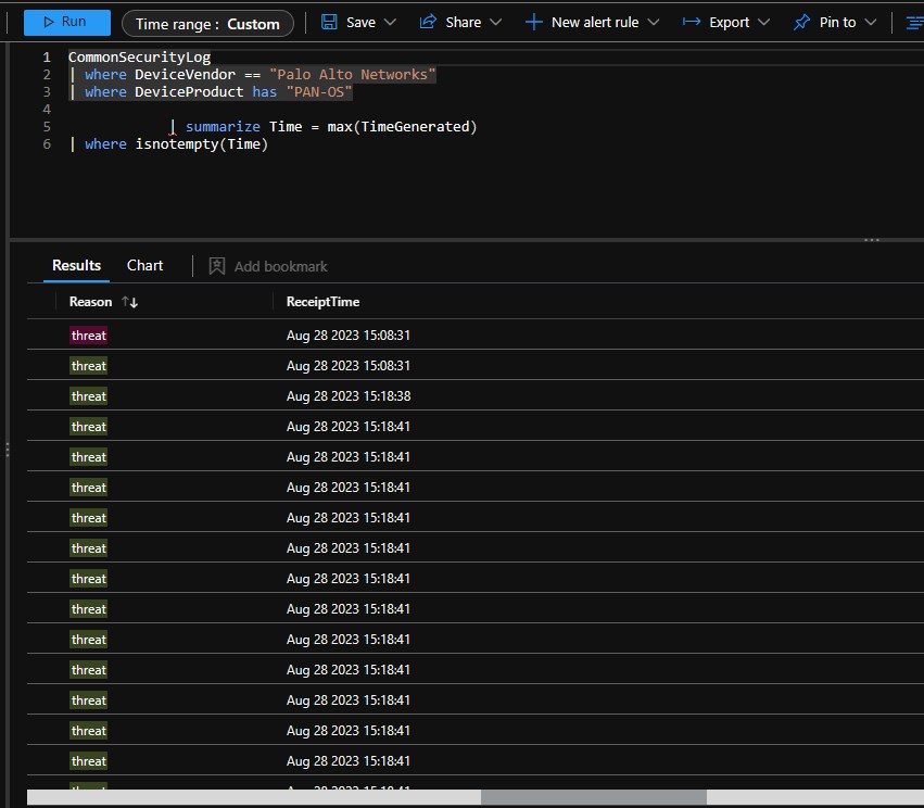 Palo Alto Workbooks Error / no results showing with correct configs and data logs · Issue #8893 ...