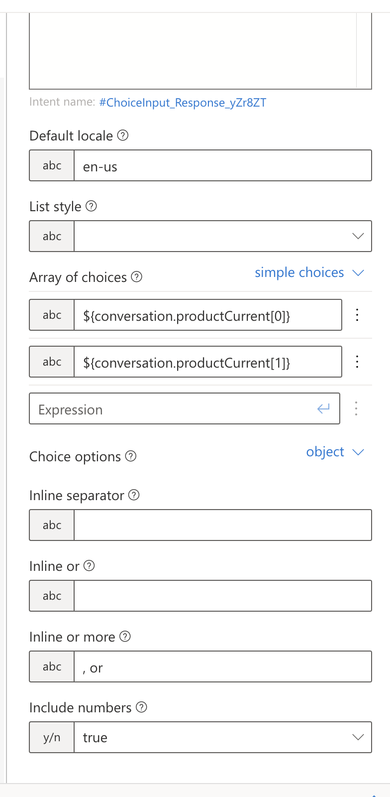 unable to return property as a multiple choice option · Issue #8084 · microsoft/BotFramework ...
