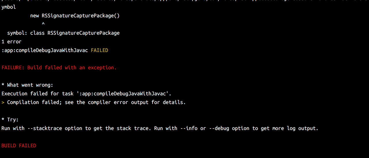 Android Cannot Find Symbol New Rssignaturecapturepackage · Issue 92 · Repairshoprreact