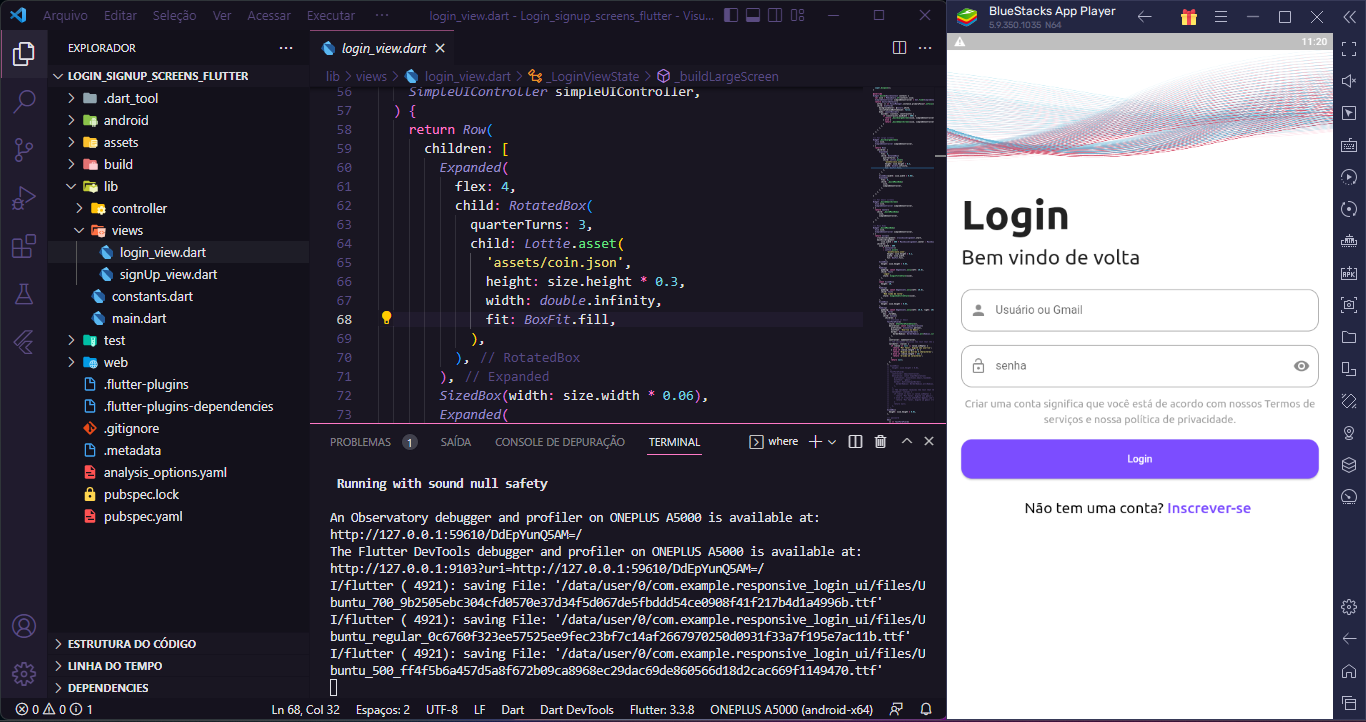 GitHub - geovanesv/Login_signup_screens_flutter: Tela de Login e Cadastro feitos em flutter