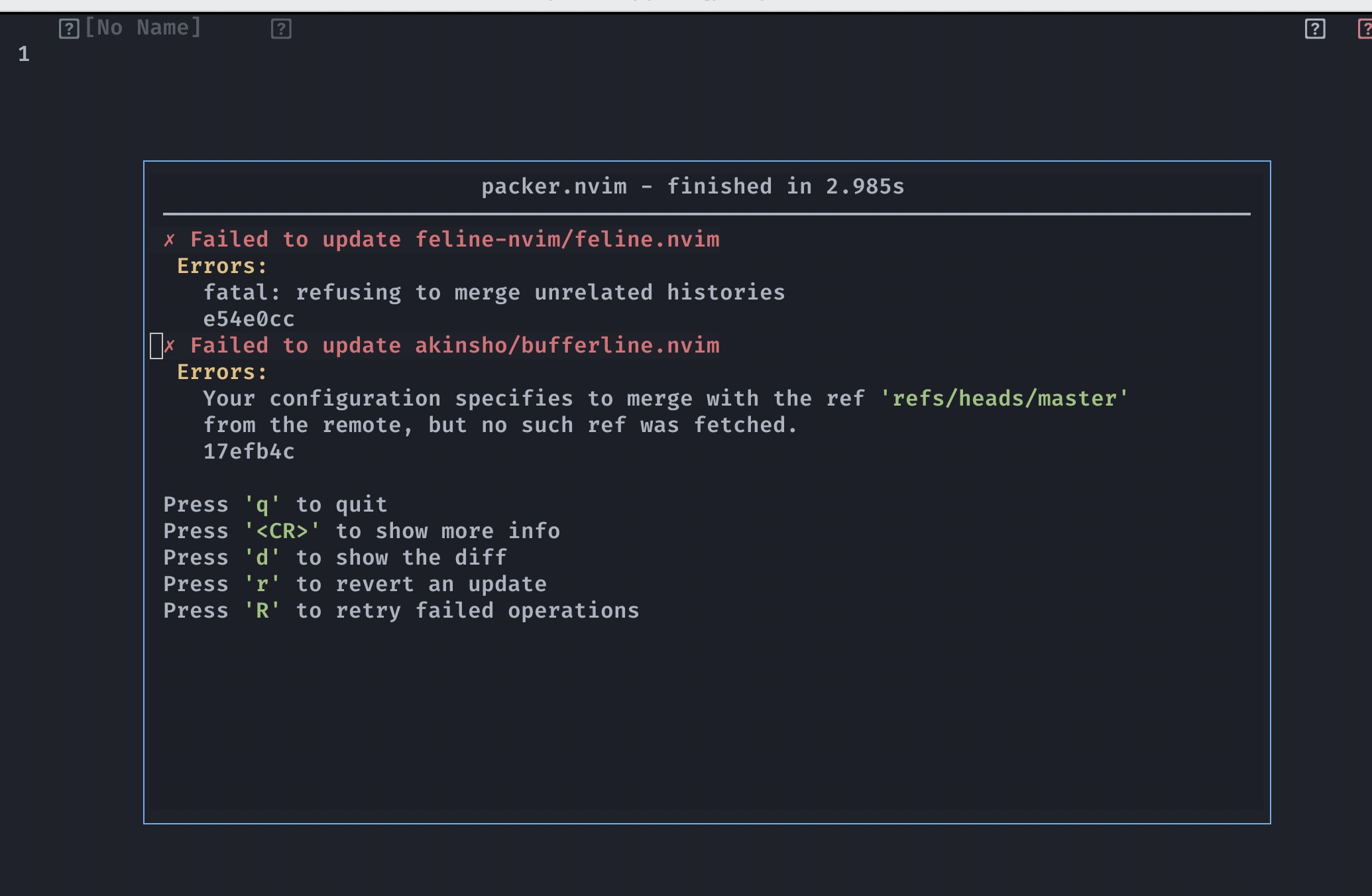 Install for the first time nvchad · Issue #1043 · NvChad/NvChad · GitHub