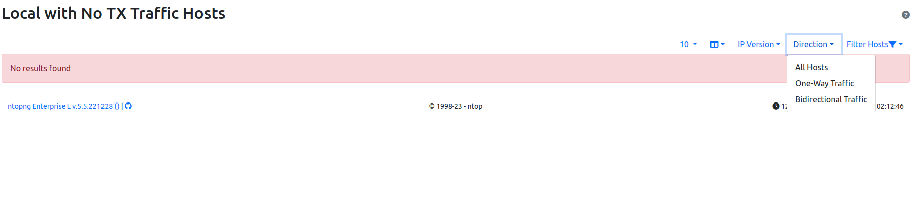 Dropdown menus unusable with empty tables · Issue #6981 · ntop/ntopng · GitHub