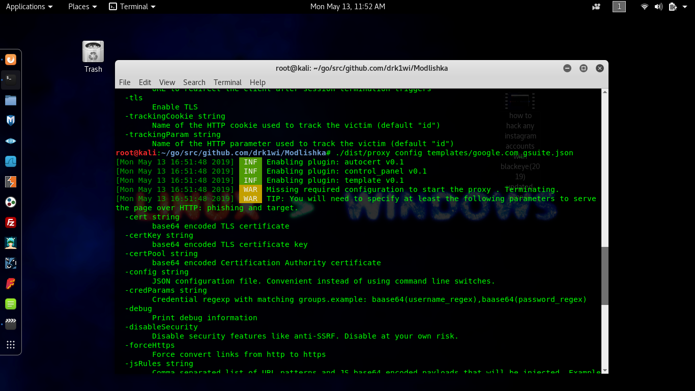 Missing Required Configuration To Start The Proxy · Issue 128 · Drk1wi Modlishka · Github