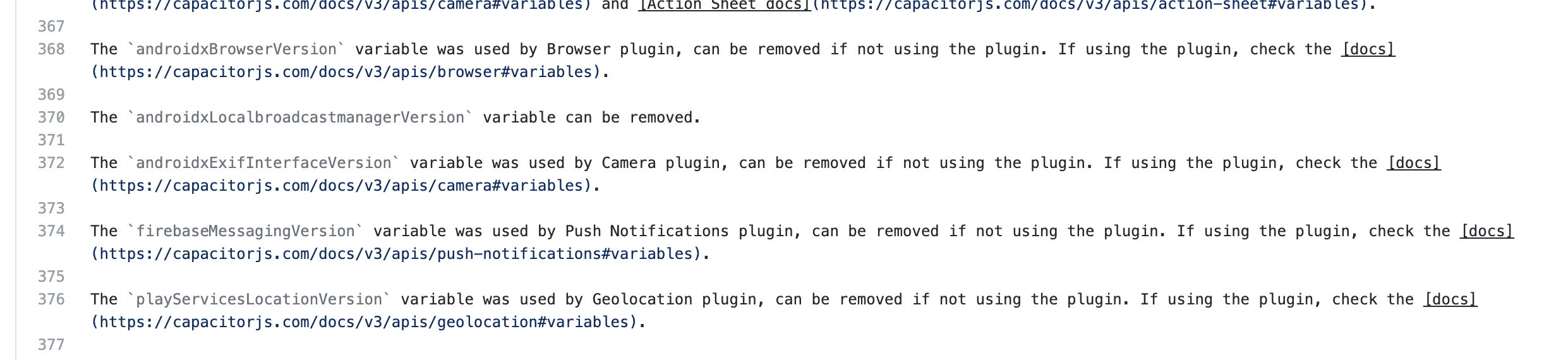 Links In Upgrade Docs Arent Working · Issue 246 · Ionic Teamcapacitor Site · Github