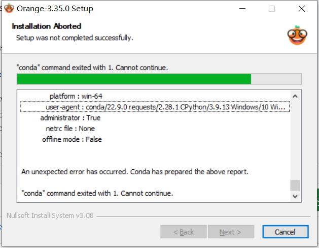 The installation of the latest version reported an error, and the plug ...