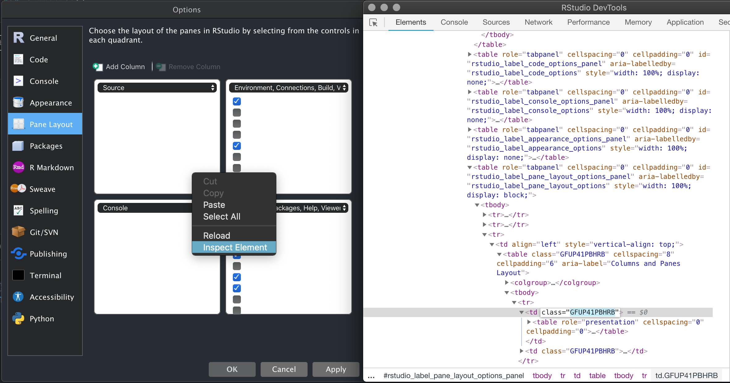 White text on white background in RStudio Options menu · Issue #1 ...