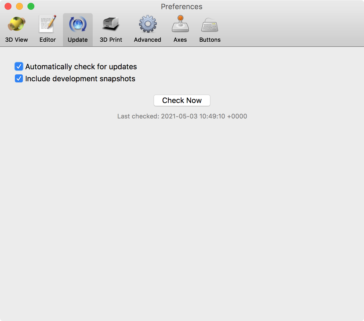 macOS: development snapshots not showing in updater even though option is checked · Issue #3757 ...