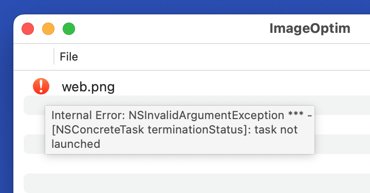 Internal Error: NS Invalid Argument Exception · Issue #192 · ImageOptim/ImageOptim · GitHub