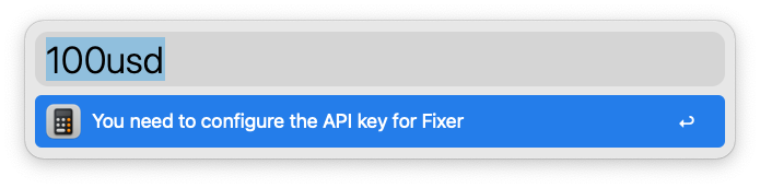 Missing API KEY warning is no longer shown in Alfred window (4.0.5 ...