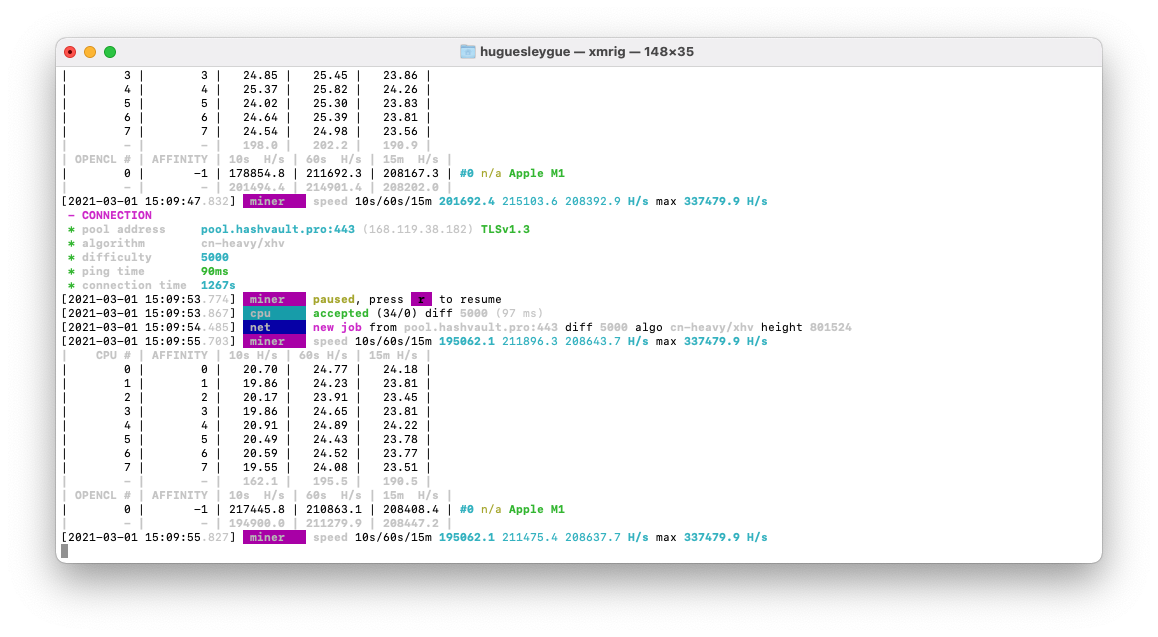 H/s higher on CLI than mining pool stats · Issue #2145 · xmrig/xmrig ...