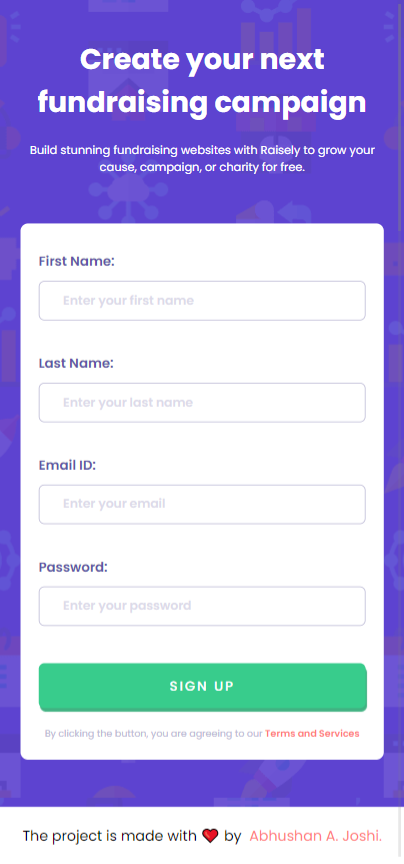 GitHub - abhushanaj/raisely-fe-challenge: Frontend challenge for raisely